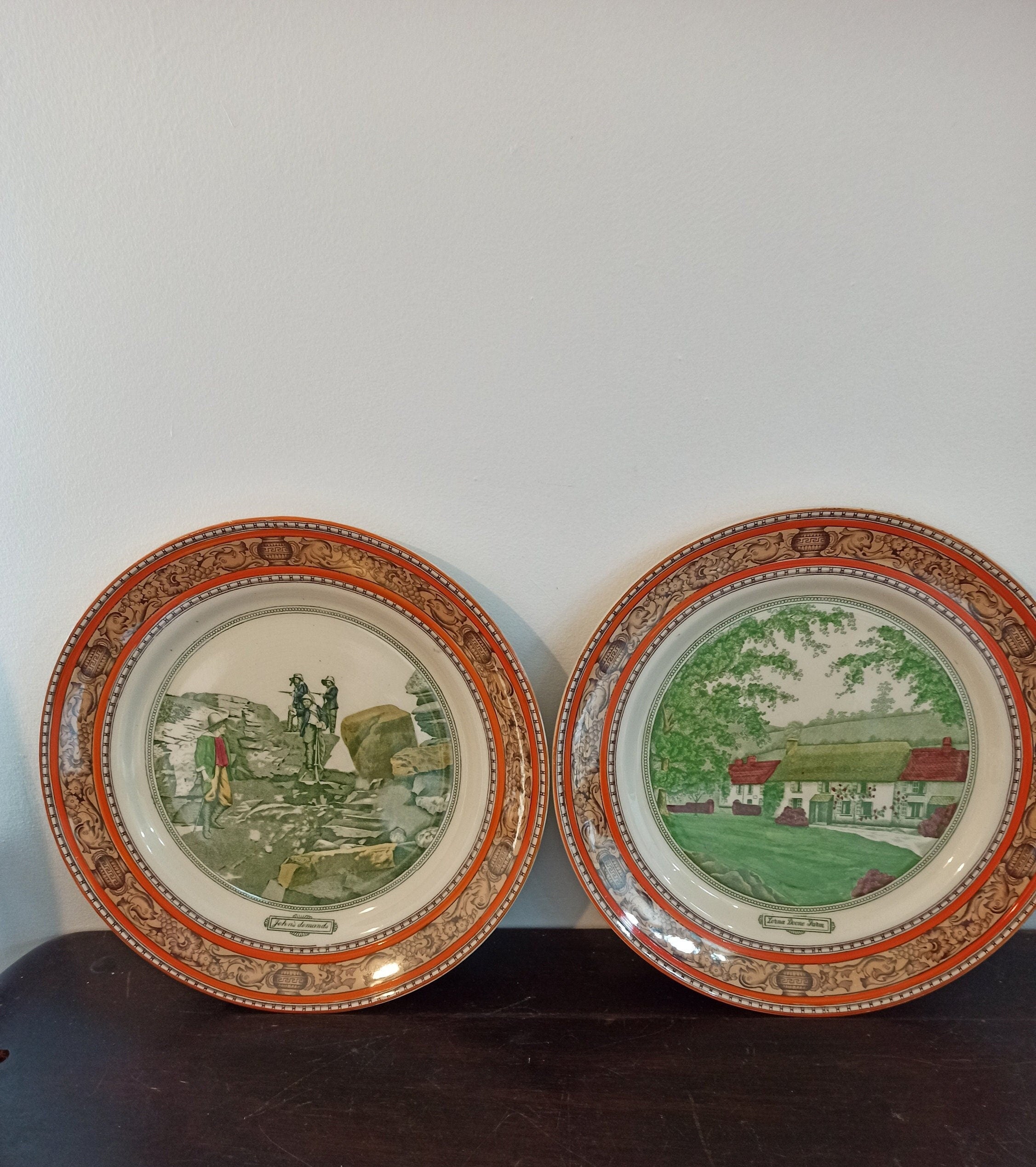 A Pair of Lorna Doone Plates By Adams Pottery. 1910s | The Bric-a-Brac ...